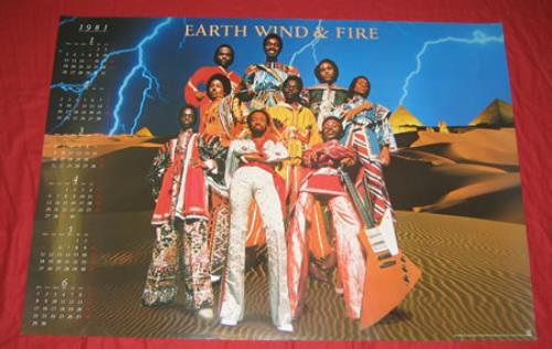 Earth Wind & Fire Calendar Poster Japanese Promo poster (359596)