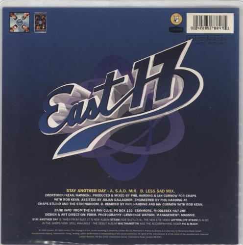 East 17 Stay Another Day UK 7" vinyl picture disc (7 inch picture disc ...