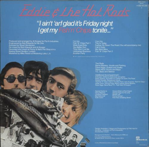 Eddie And The Hot Rods Fish 'n' Chips UK vinyl LP album (LP record ...