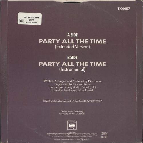 Eddie Murphy Party All The Time UK 12" vinyl single (12 inch record ...