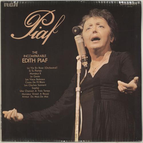 Edith Piaf The Incomparable Edith Piaf UK vinyl LP album (LP record ...