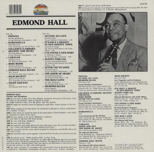 Edmond Hall Edmond Hall Italian vinyl LP album (LP record) (761395)