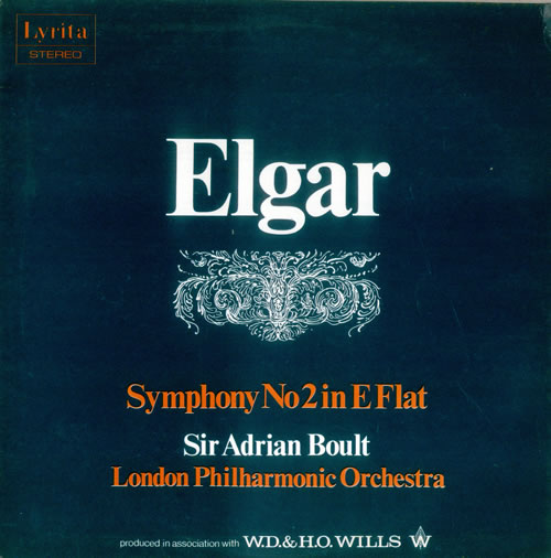 Edward Elgar Symphony No. 2 in E-flat major Op. 63 UK vinyl LP album (LP record) (535240)