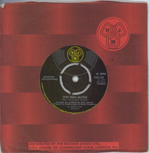 Edward Woodward This Man Alone UK 7" vinyl single (7 inch record / 45 ...