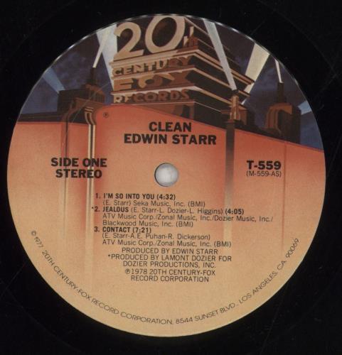 Edwin Starr Clean US vinyl LP album (LP record) (855014)