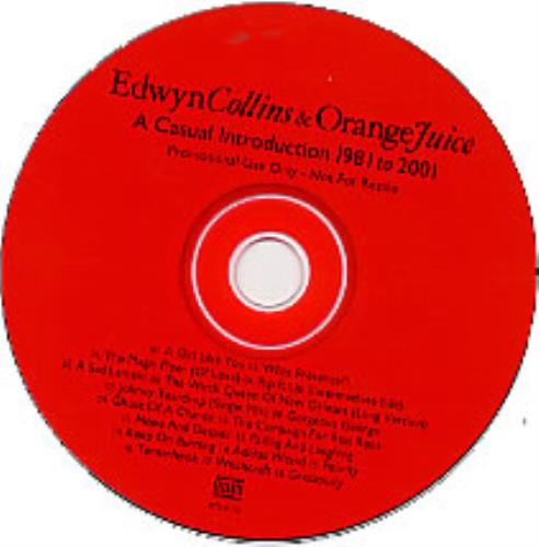 Edwyn Collins A Casual Introduction 1981 to 2001 UK Promo CD album ...
