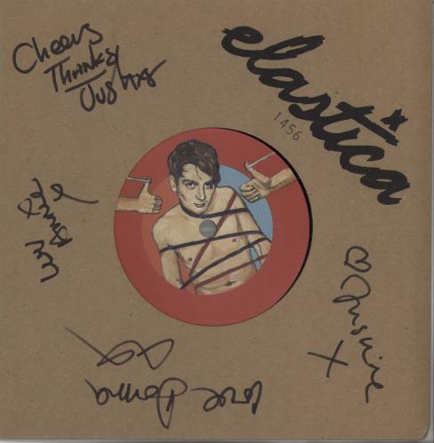 Elastica Stutter - Autographed UK 7" vinyl single (7 inch record / 45 ...