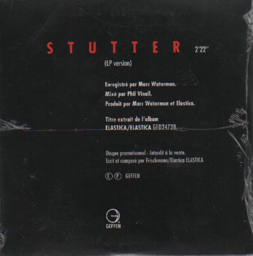 Elastica Stutter French Promo CD single (CD5 / 5") (49845)