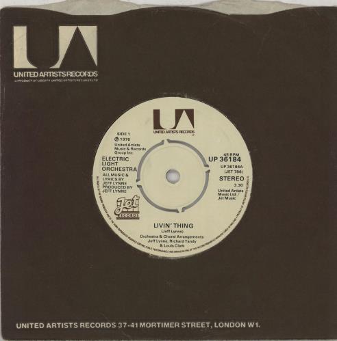 Electric Light Orchestra Livin' Thing UK 7" vinyl single (7 inch record ...