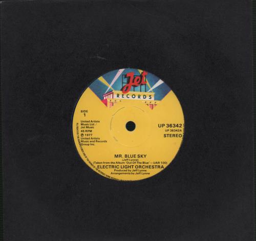 Electric Light Orchestra Mr. Blue Sky - Blue UK 7" vinyl single (7 inch ...