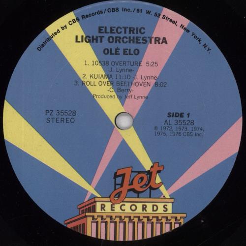 Electric Light Orchestra Ole ELO US vinyl LP album (LP record) (829745)