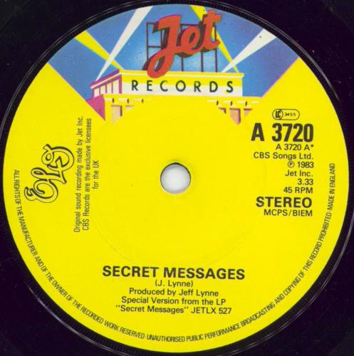 Electric Light Orchestra Secret Messages UK 7" vinyl single (7 inch ...