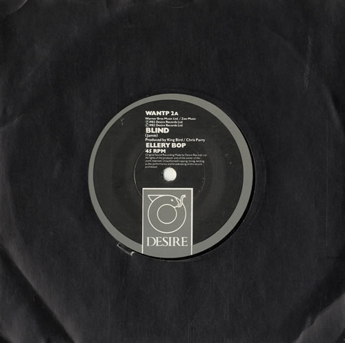 Ellery Bop Blind UK Promo 7" vinyl single (7 inch record / 45) (599671)