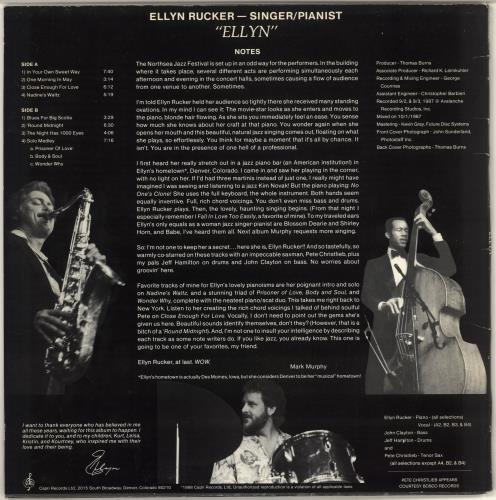 Ellyn Rucker Ellyn US vinyl LP album (LP record) (708354)