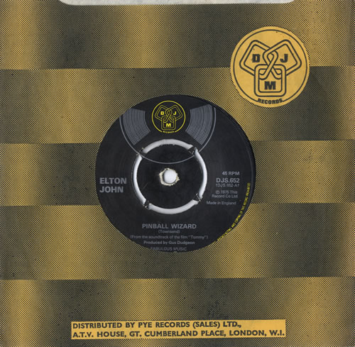 Elton John Pinball Wizard - 4pr UK 7" vinyl single (7 inch record / 45 ...