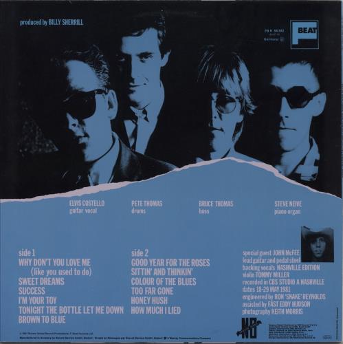 Elvis Costello Almost Blue - P/B P/S German vinyl LP album (LP record ...