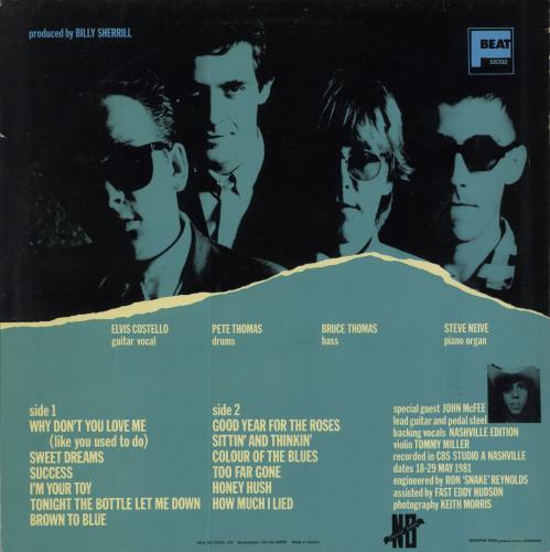 Elvis Costello Almost Blue Greek vinyl LP album (LP record) (791482)