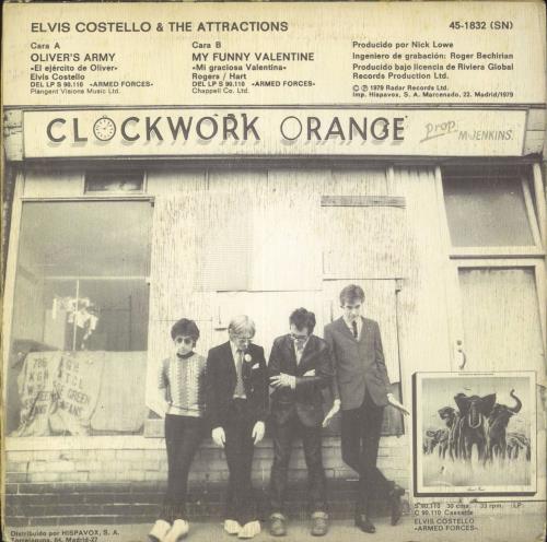 Elvis Costello Oliver's Army Spanish 7" vinyl single (7 inch record ...