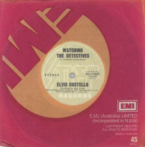 Elvis Costello Watching The Detectives Australian 7" vinyl single (7 ...