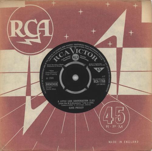 Elvis Presley A Little Less Conversation - 1st UK 7" vinyl single (7 ...