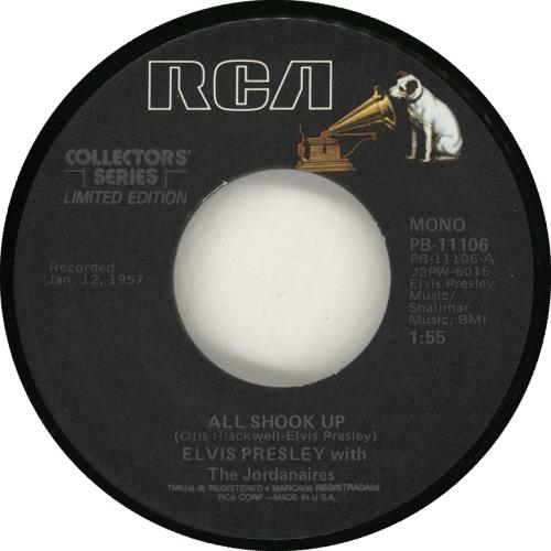 Elvis Presley All Shook Up US 7" vinyl single (7 inch record / 45) (560150)