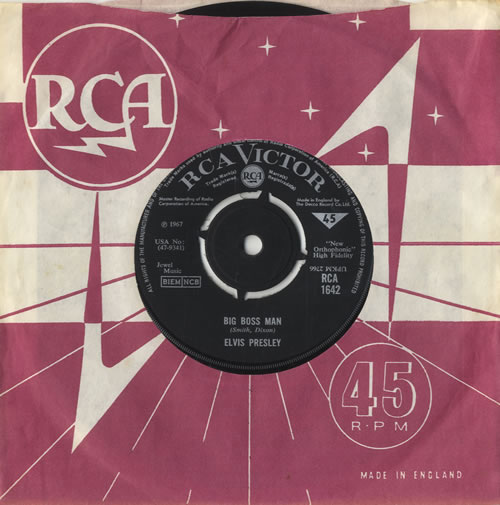 Elvis Presley Big Boss Man UK 7" vinyl single (7 inch record / 45) (127770)