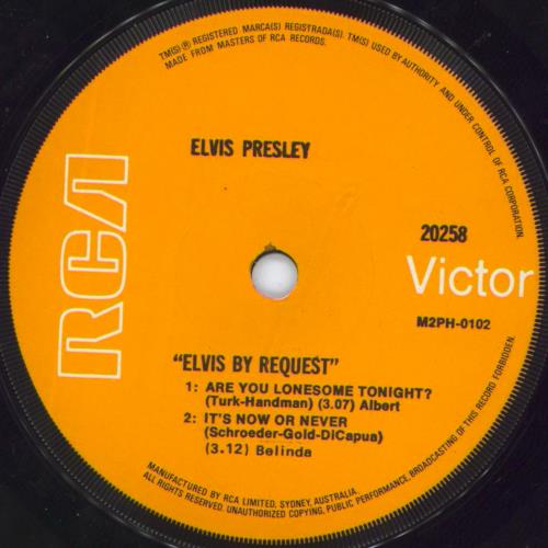 Elvis Presley Elvis By Request - Orange Label + Wraparound P/S ...