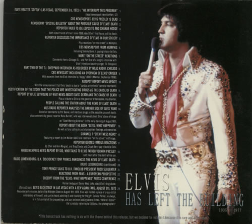 Elvis Presley Elvis Has Left The Building UK CD album (CDLP) (588039)