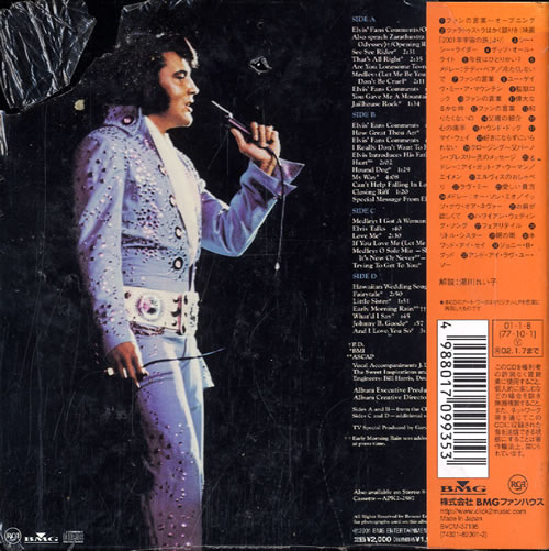 Elvis Presley Elvis In Concert Japanese CD album (CDLP) (392246)