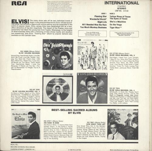 Elvis Presley Flaming Star UK vinyl LP album (LP record) (129072)