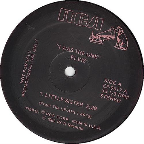 Elvis Presley I Was The One US Promo 12" vinyl single (12 inch record ...