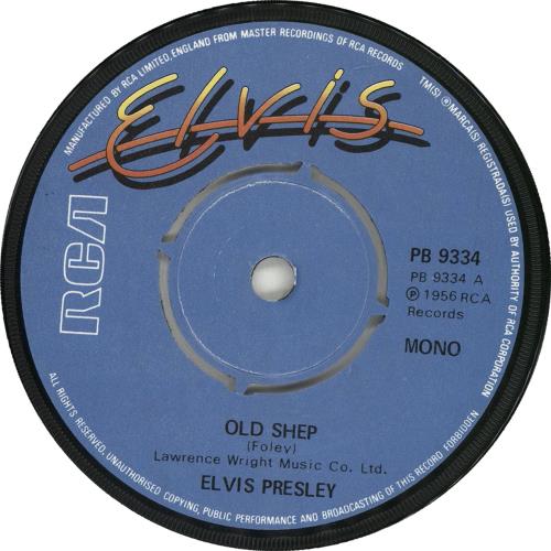 Elvis Presley Old Shep UK 7" vinyl single (7 inch record / 45) (372347)