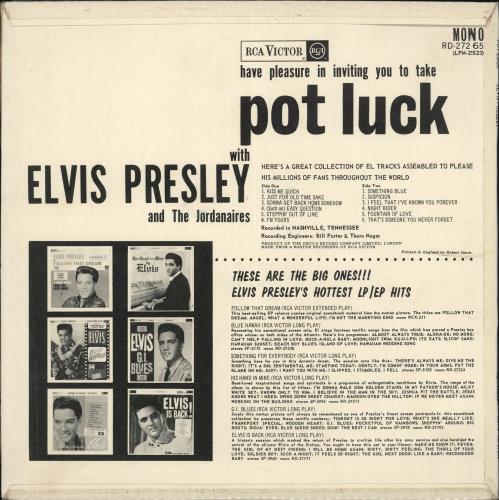 Elvis Presley Pot Luck - Small Silver Spot RCA Victor UK vinyl LP album ...