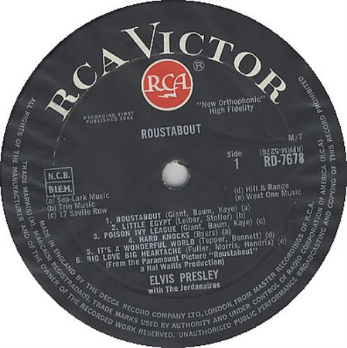 Elvis Presley Roustabout - 1st - EX UK vinyl LP album (LP record) (369633)