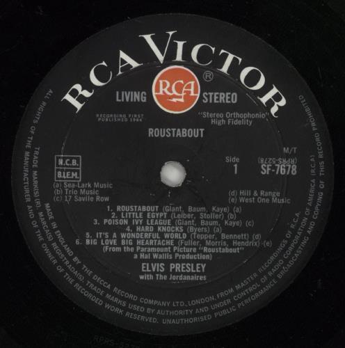 Elvis Presley Roustabout - 1st - VG UK vinyl LP album (LP record) (874723)