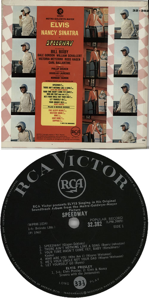 Elvis Presley Speedway South African vinyl LP album (LP record) (629387)