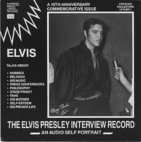 Elvis Presley The Elvis Presley Interview Record Dutch vinyl LP album ...