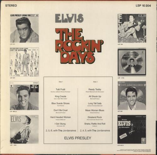 Elvis Presley The Rockin' Days German vinyl LP album (LP record) (802693)