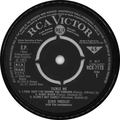 Elvis Presley Tickle Me EP - EX UK 7" vinyl single (7 inch record / 45 ...