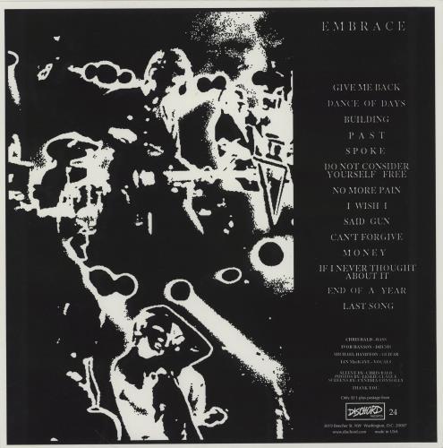 Embrace (Punk) Embrace US vinyl LP album (LP record) (756774)