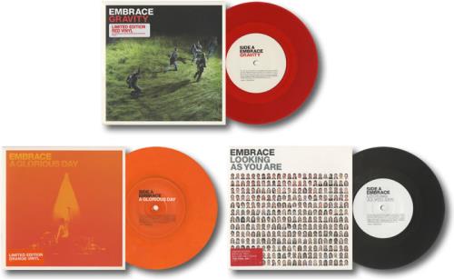 Embrace Collection Of 3 Coloured Vinyl 7" Singles UK 7" vinyl single (7 ...