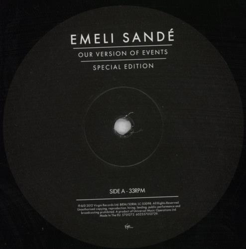 Emeli Sande Our Version Of Events UK 2-LP vinyl record set (Double LP ...