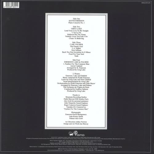 Emerson Lake & Palmer Works (Volume 1) UK 2-LP vinyl record set (Double LP Album) (826306)