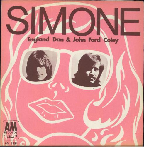 England Dan & John Ford Coley Simone + Sleeve French 7" vinyl single (7 ...