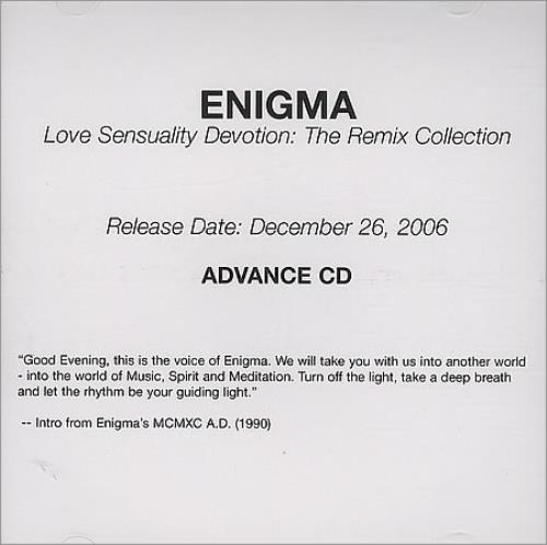 Enigma Love Sensuality Devotion: The Remix Collection US Promo CD album (CDLP) (395319)