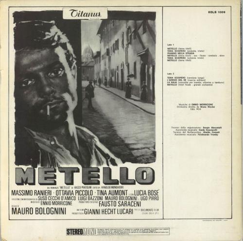 Ennio Morricone Metello Italian vinyl LP album (LP record) (818466)