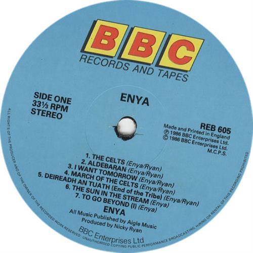 Enya Enya - 1st UK vinyl LP album (LP record) (49559)