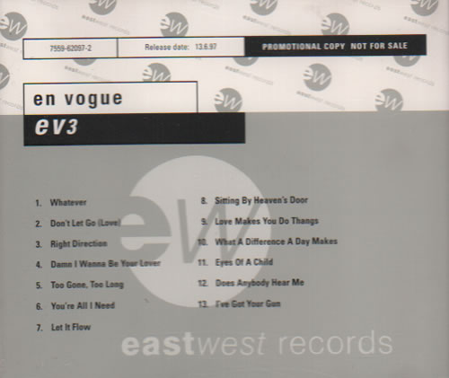 En Vogue Ev3 UK Promo CD album (CDLP) (88112)