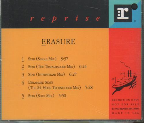 Erasure Star - 5 Track US Promo CD single (CD5 / 5") (11057)