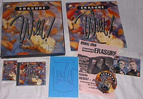 Erasure Wild! - promo box autographed UK Promo box set (216021)